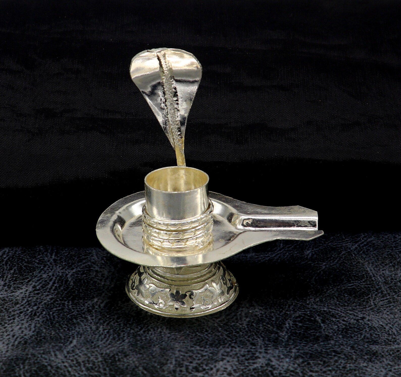 925 Pure Solid Sterling Silver Lord Shiva Lingam Stand/jalheri, Use for ...