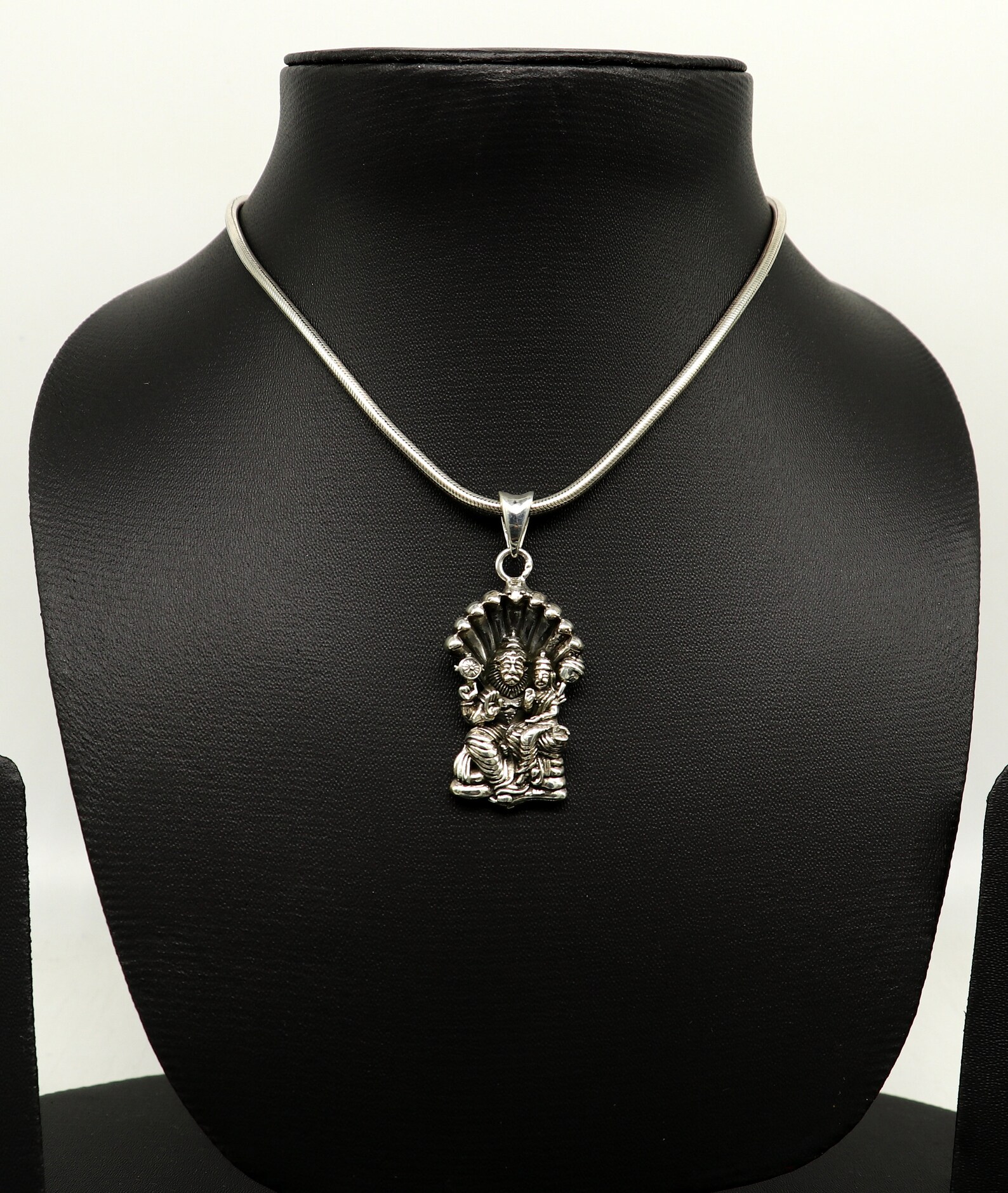 925 Sterling Silver Handmade Vishnu With Laxmi (narsimha)pendant ...