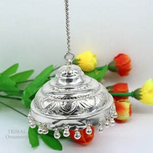 Solid Silver God Chattar or Chhatra, Silver Umbrella God Temple Art ...