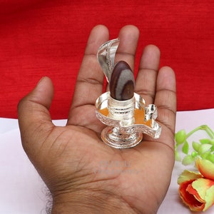 925 Sterling Silver Lord Shiva Lingam Stand/ Jalheri, Use for Put/hold ...