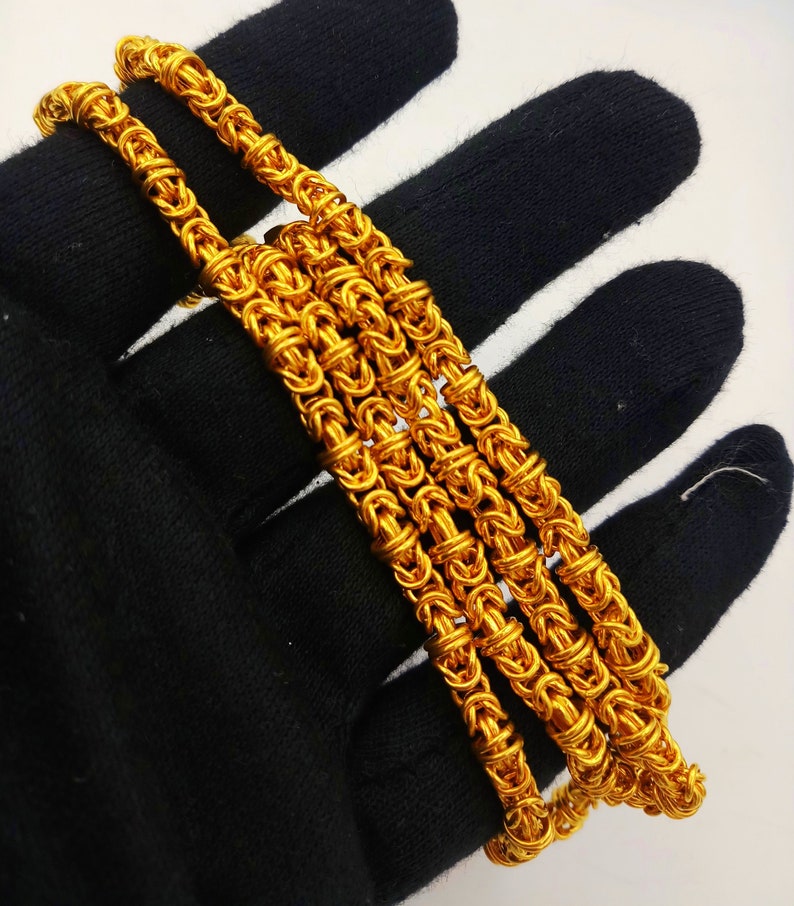 Luxury Gifting Chain 22k/18k Yellow Gold Handmade Fabulous Byzantine ...