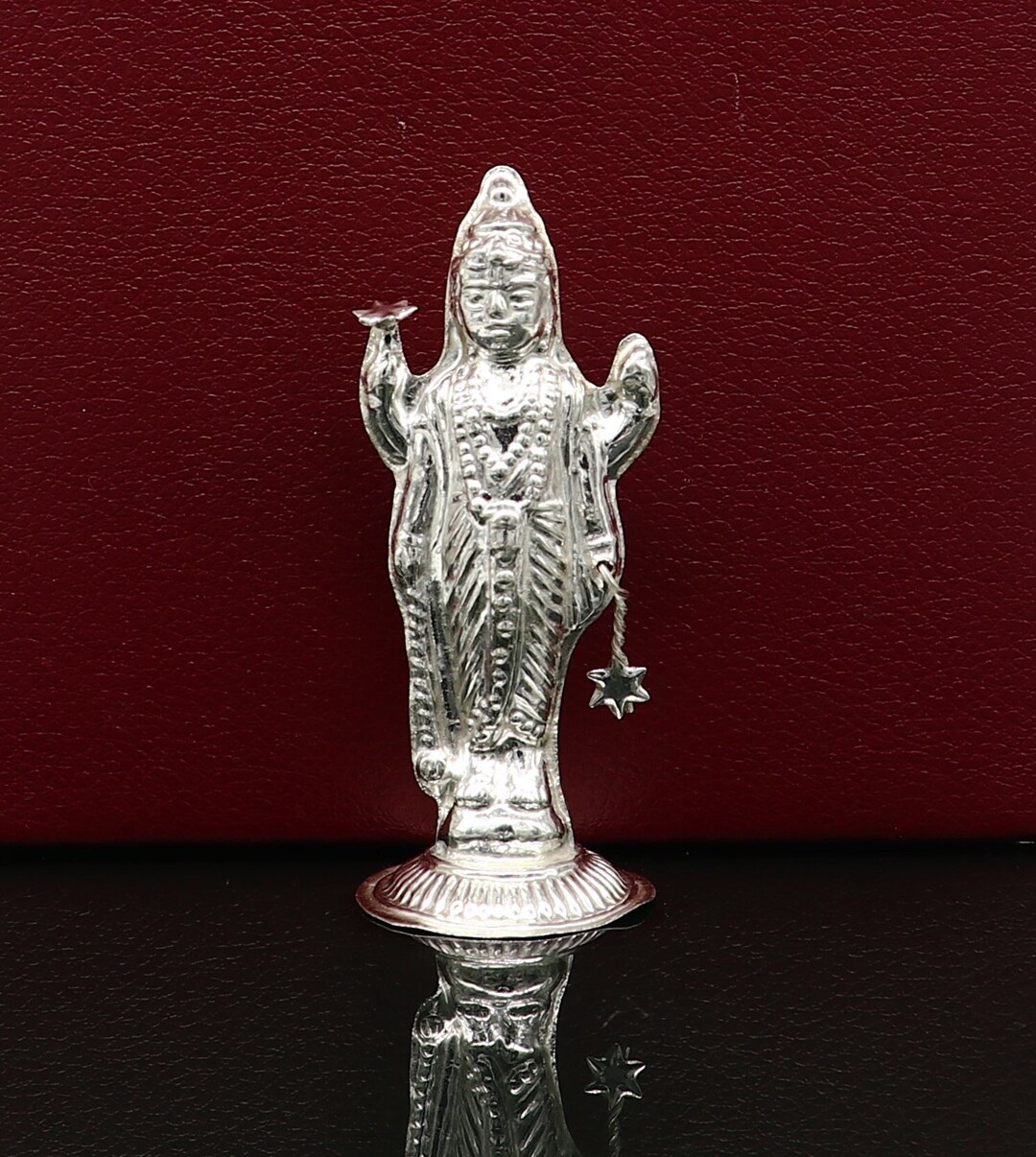Sterling Silver Handmade Design Indian Idols Lord Vishnu Standing ...