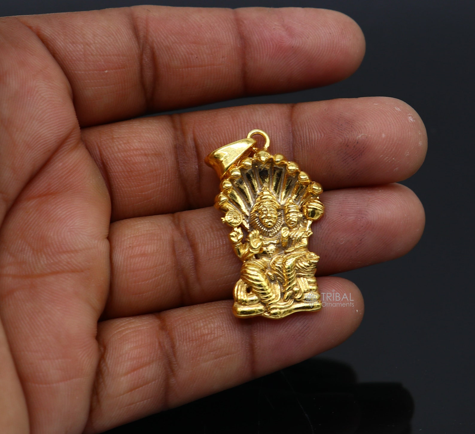 925 Sterling Silver Handmade Vishnu With Laxmi (narsimha)pendant ...