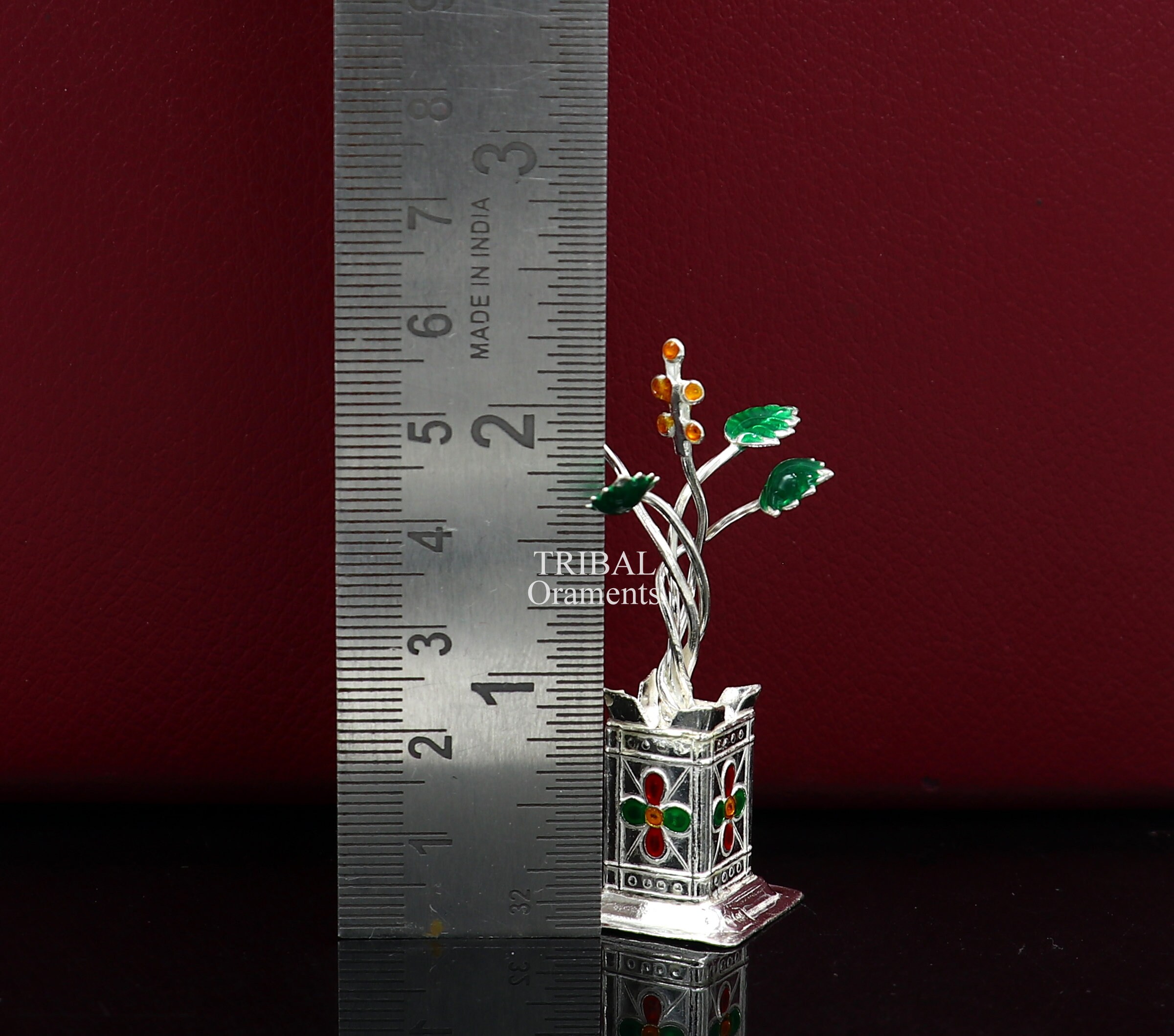 Holy Basil Rosary 925 Sterling Silver Handmade Mini Plant, Tulsi Plant ...