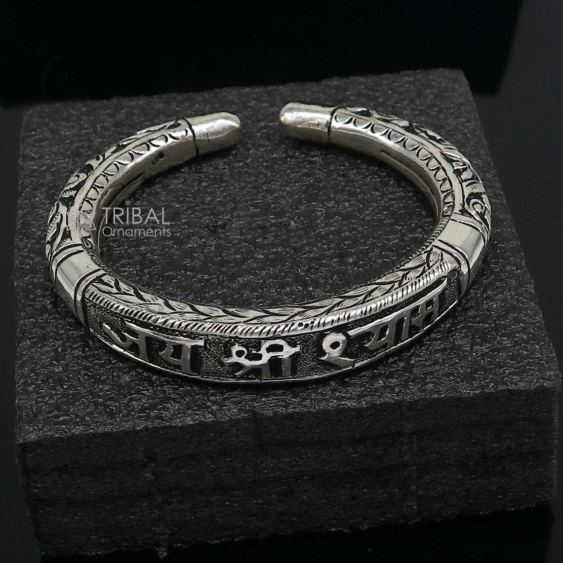 Divine Lord Krishna "jai Shri Shyam" Matra Handmade 925 Sterling Silver ...