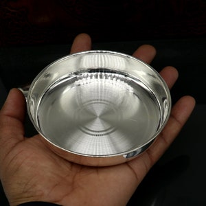 999 Fine Solid Silver Tray or Plate, Silver Vessel, Silver Baby ...