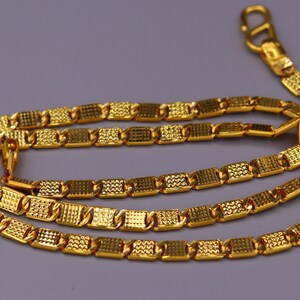 Vintage Amazing Handmade Diamond Cut Nawabi Chain 22karat Yellow Gold ...
