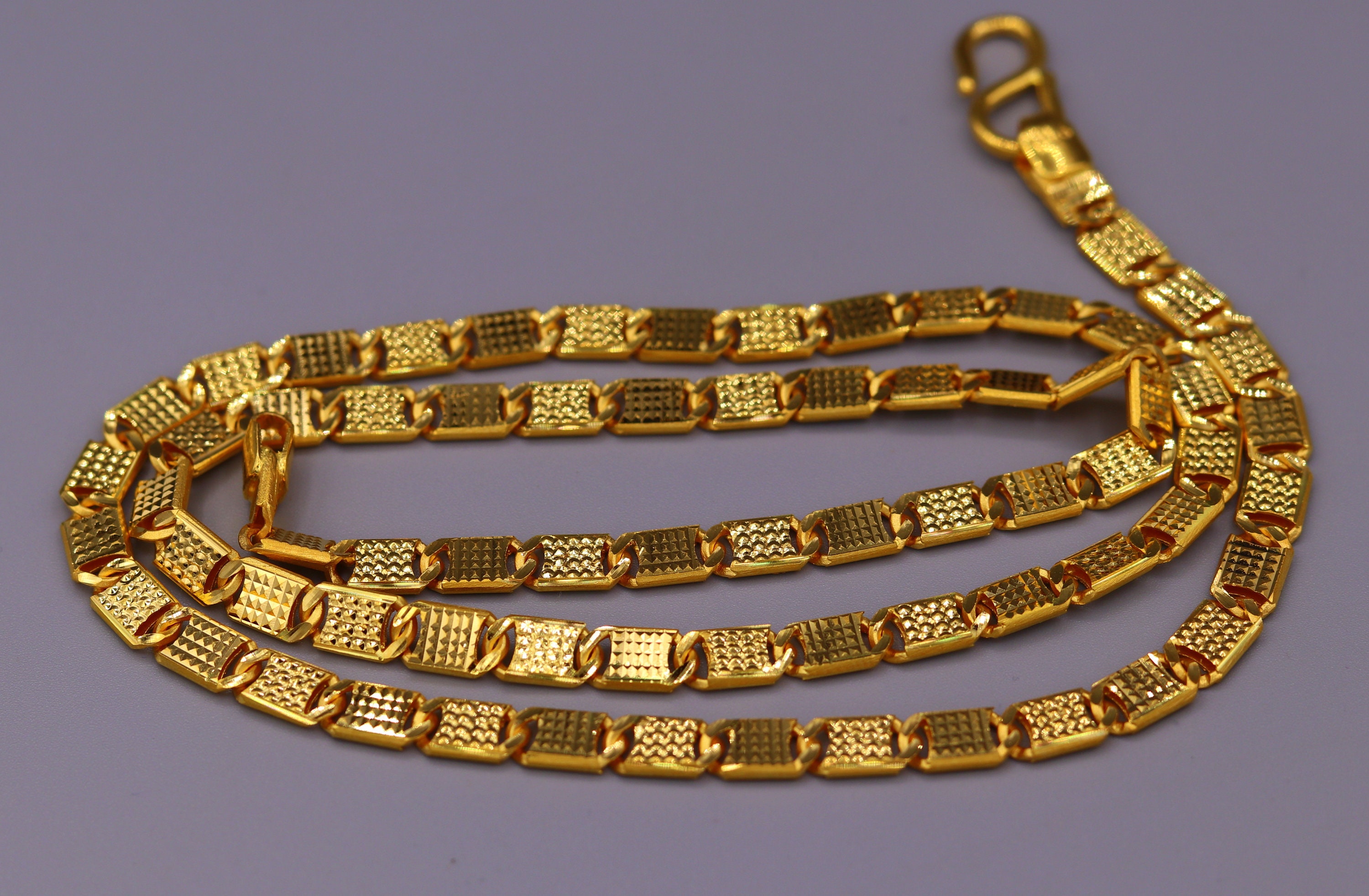 Vintage amazing handmade diamond cut Nawabi chain 22karat | Etsy