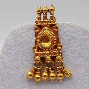 22kt Yellow Gold Handmade Excellent Vintage Antique Tussi Design ...