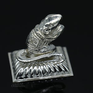 Lord Ganesha Vahan Mushak Maharaj Sterling Silver Handmade Small ...