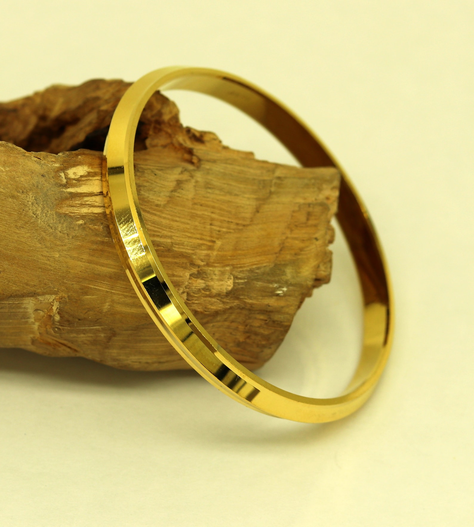 Punjabi Sikh Solid Silver Handmade Gold Polished Baby Bangle - Etsy