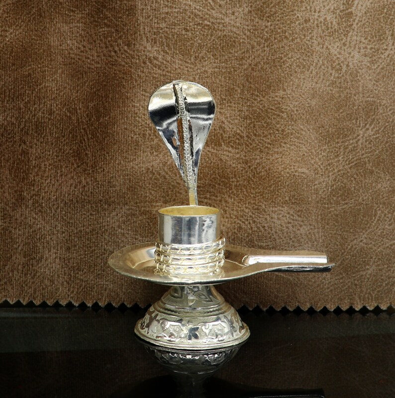 925 Pure Solid Sterling Silver Lord Shiva Lingam Stand/jalheri, Use for ...