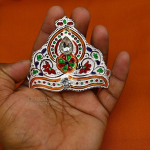 Mukut for All Idols 925 Sterling Silver Vintage Enamel Work Design ...