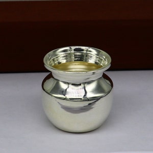 Pure 925 Sterling Silver Handmade Plain Small Kalash or Pot, Unique ...