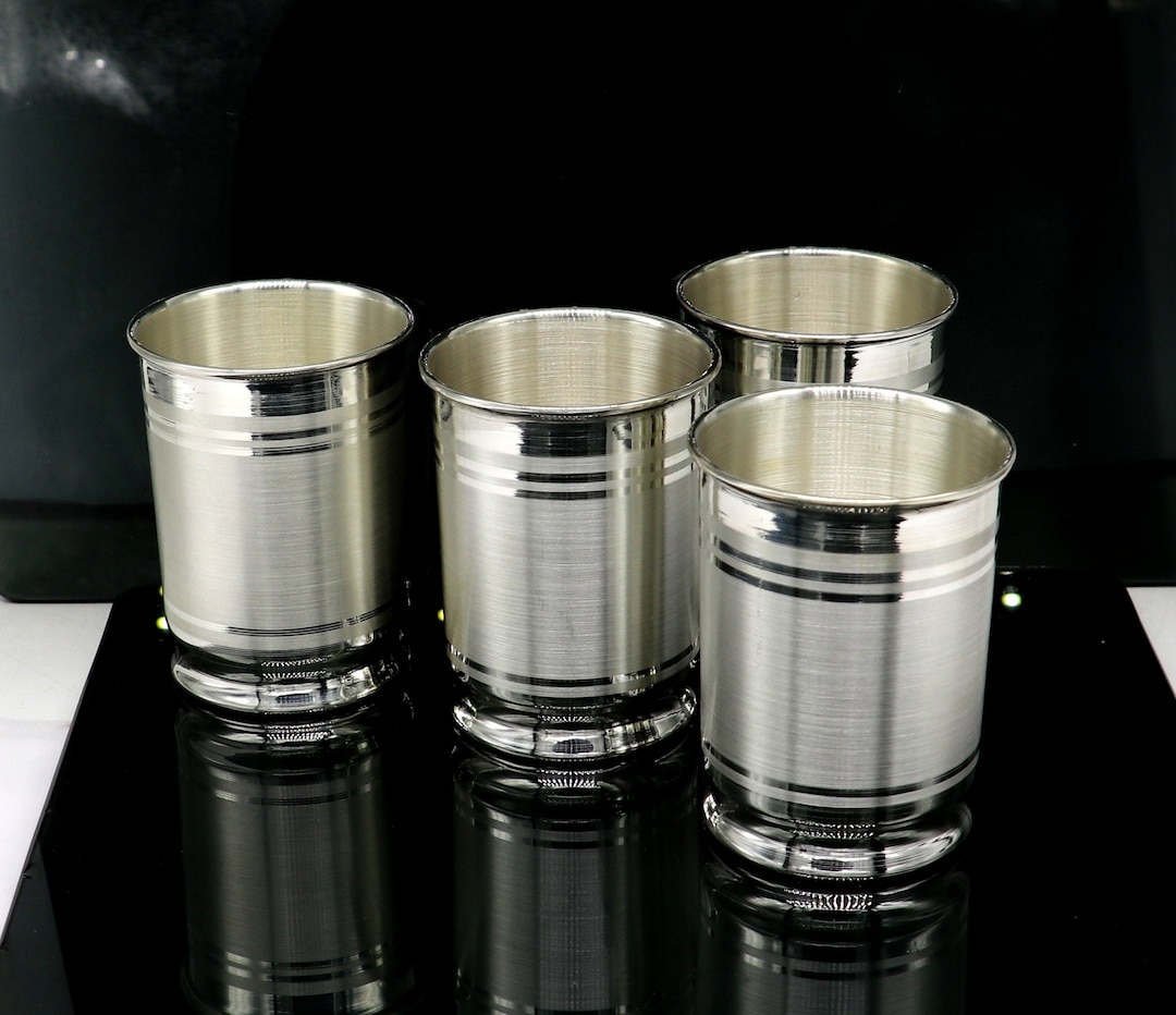 999 Fine Silver Water Glass Tumbler Set , Silver Vessel, Silver Baby ...