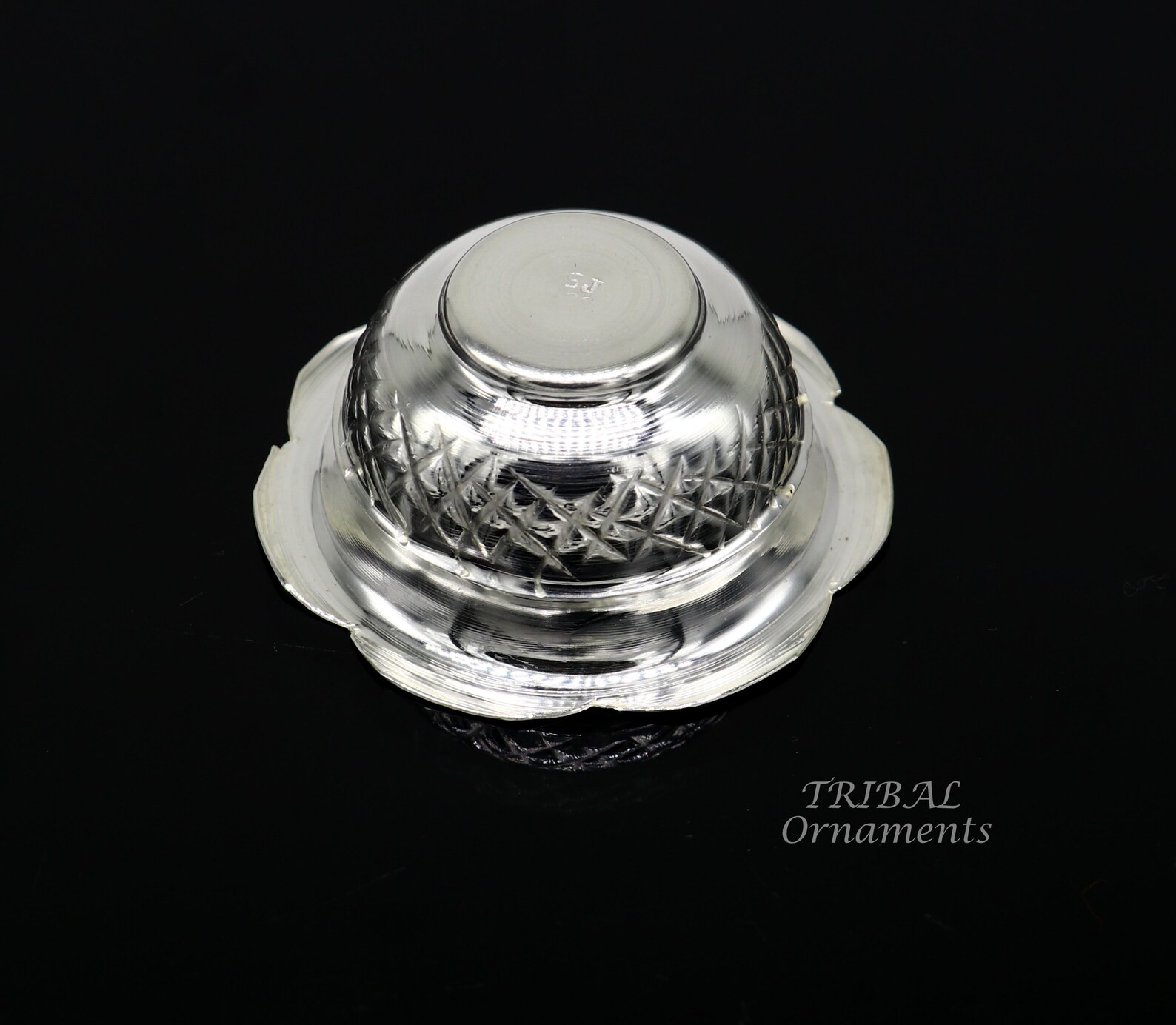 999 Fine Silver Handmade Design Holy Prasadam Bowl or Silver Utensils ...