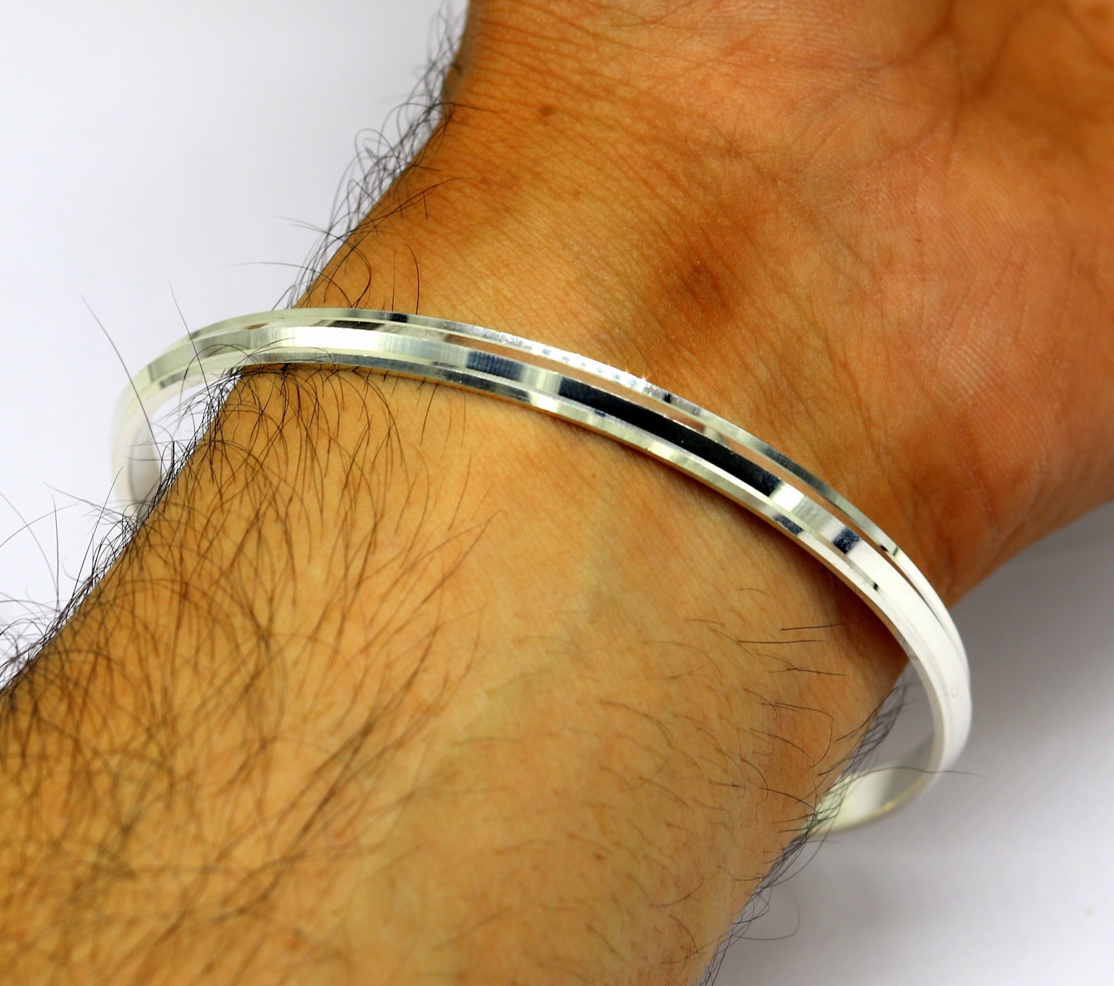 925 sterling silver handmade solid kada bracelet bangle for | Etsy 925 sterling silver handmade solid kada bracelet bangle for | Etsy