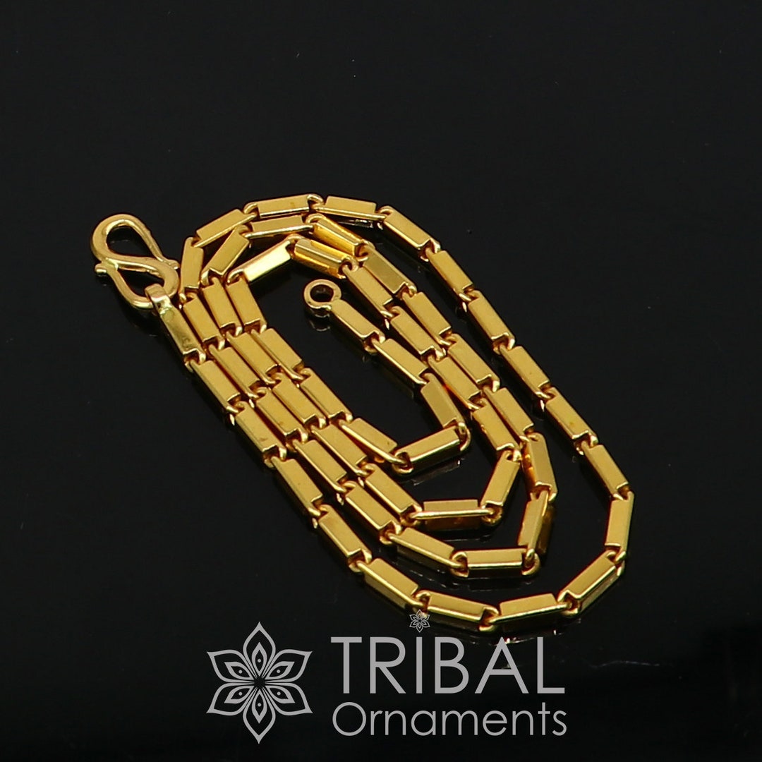 Hallmarked 3mm 22 Karat Yellow Gold Gorgeous Solid Baht Chain, Gold Bar ...