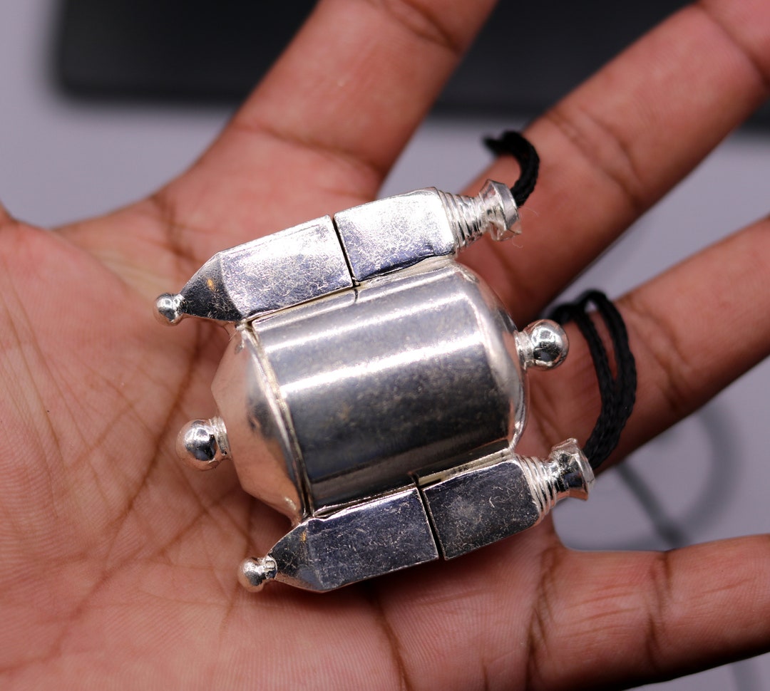 Amazing Sterling Silver Handmade Lingam Box Container Box Pendant ...