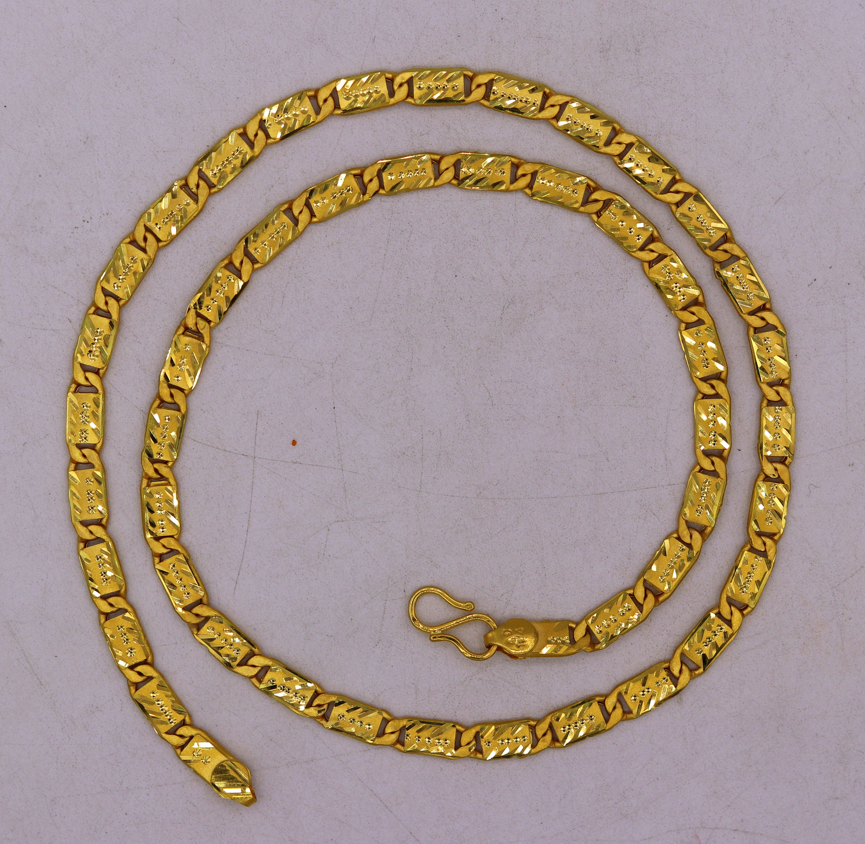 20 Inches Long 5mm Nawabi Chain Handmade 22 Karat Yellow Gold - Etsy