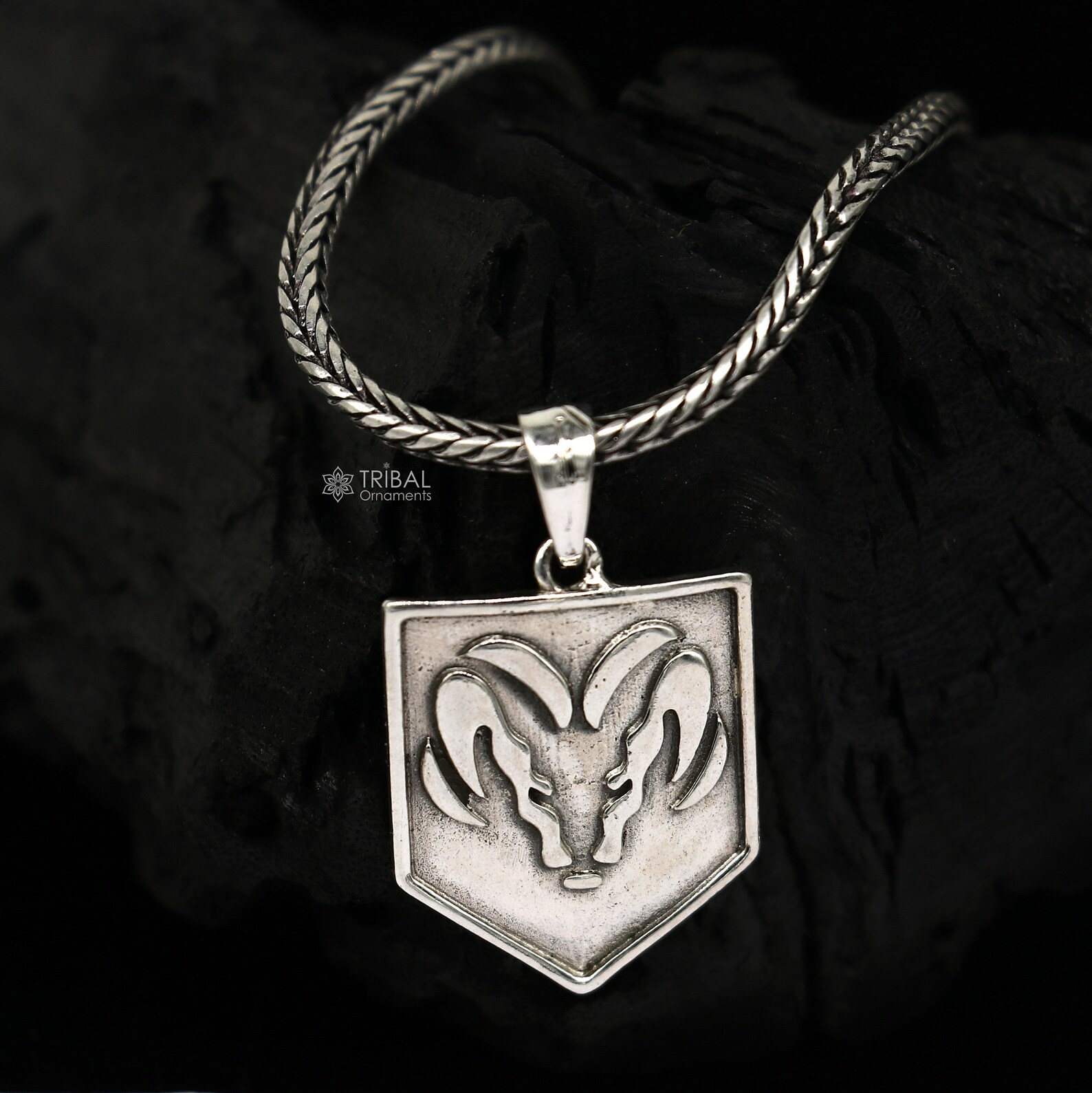 925 Pure Silver ZODIAC SYMBOL ARIES Sign Pendant Best Gifting Pendant ...