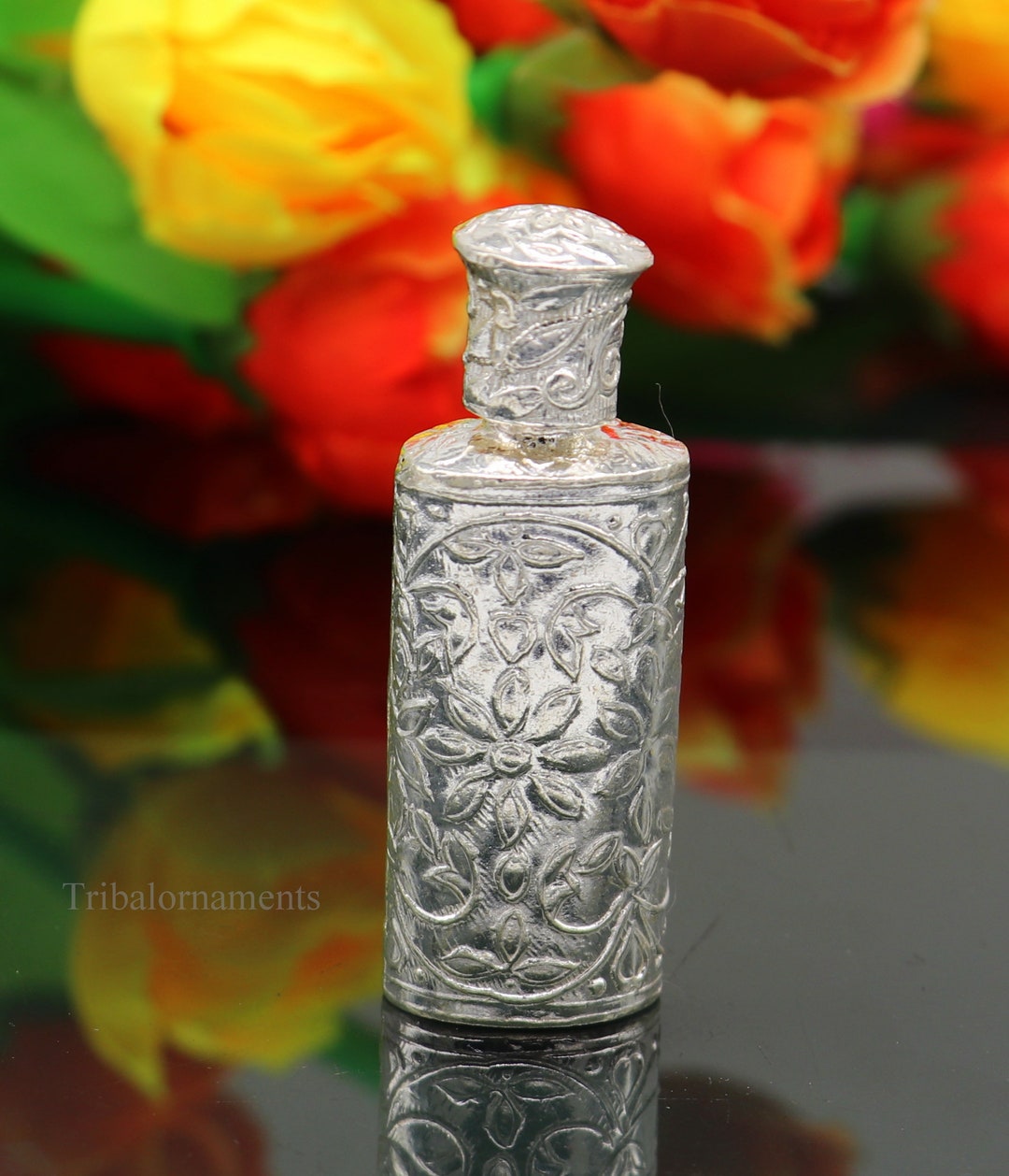 Vintage Floral Design Royal Bridal Queen Style 925 Sterling Silver ...
