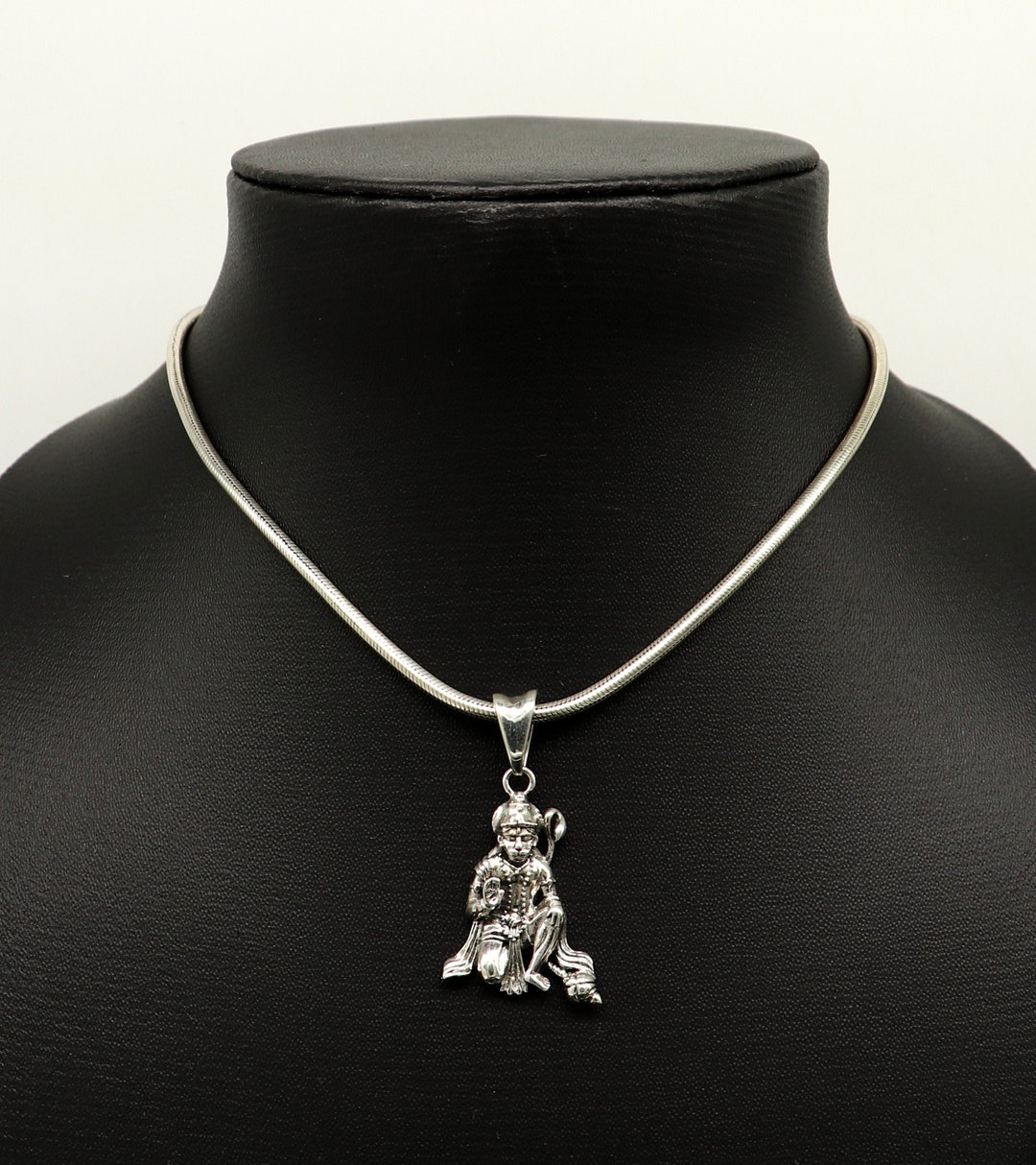 925 Sterling Silver Handmade Idol Hanuman Ji Pendant, Amazing Stylish ...