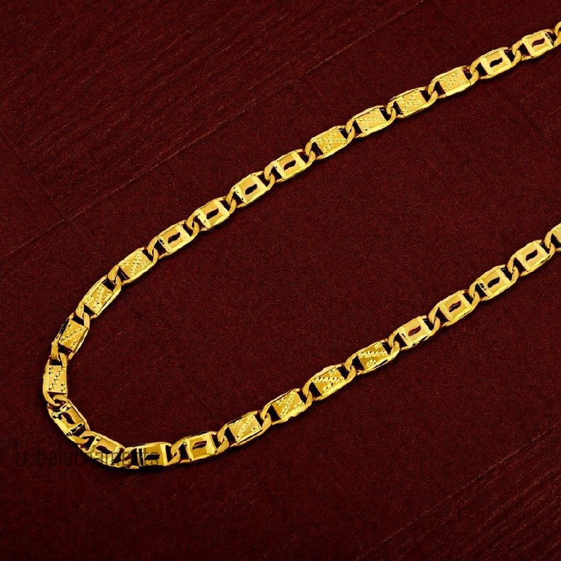 22kt Yellow Gold Customized Design Fabulous Nawabi Chain Best - Etsy