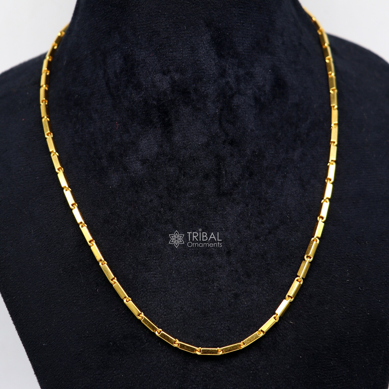 Hallmarked 3mm 22 Karat Yellow Gold Gorgeous Solid Baht Chain, Gold Bar ...