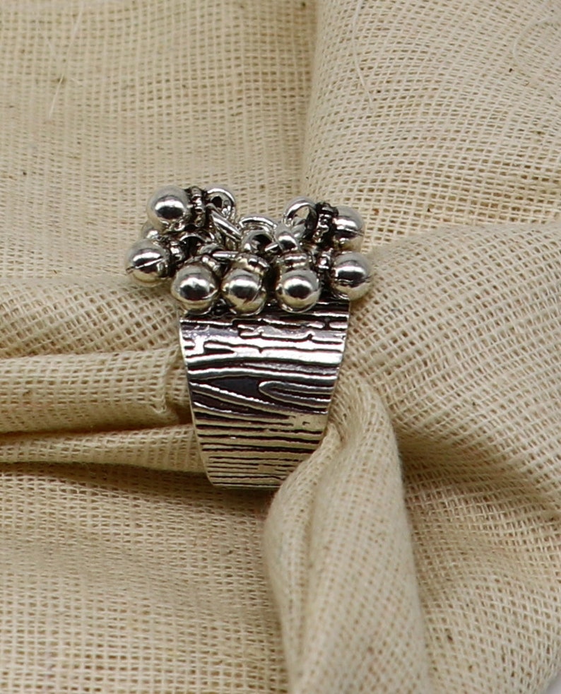 Solid 925 Sterling Silver Handmade Bells Ring Vintage Antique - Etsy