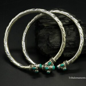 Vintage Antique Style 925 Sterling Silver Handmade Foot Kada Anklet ...