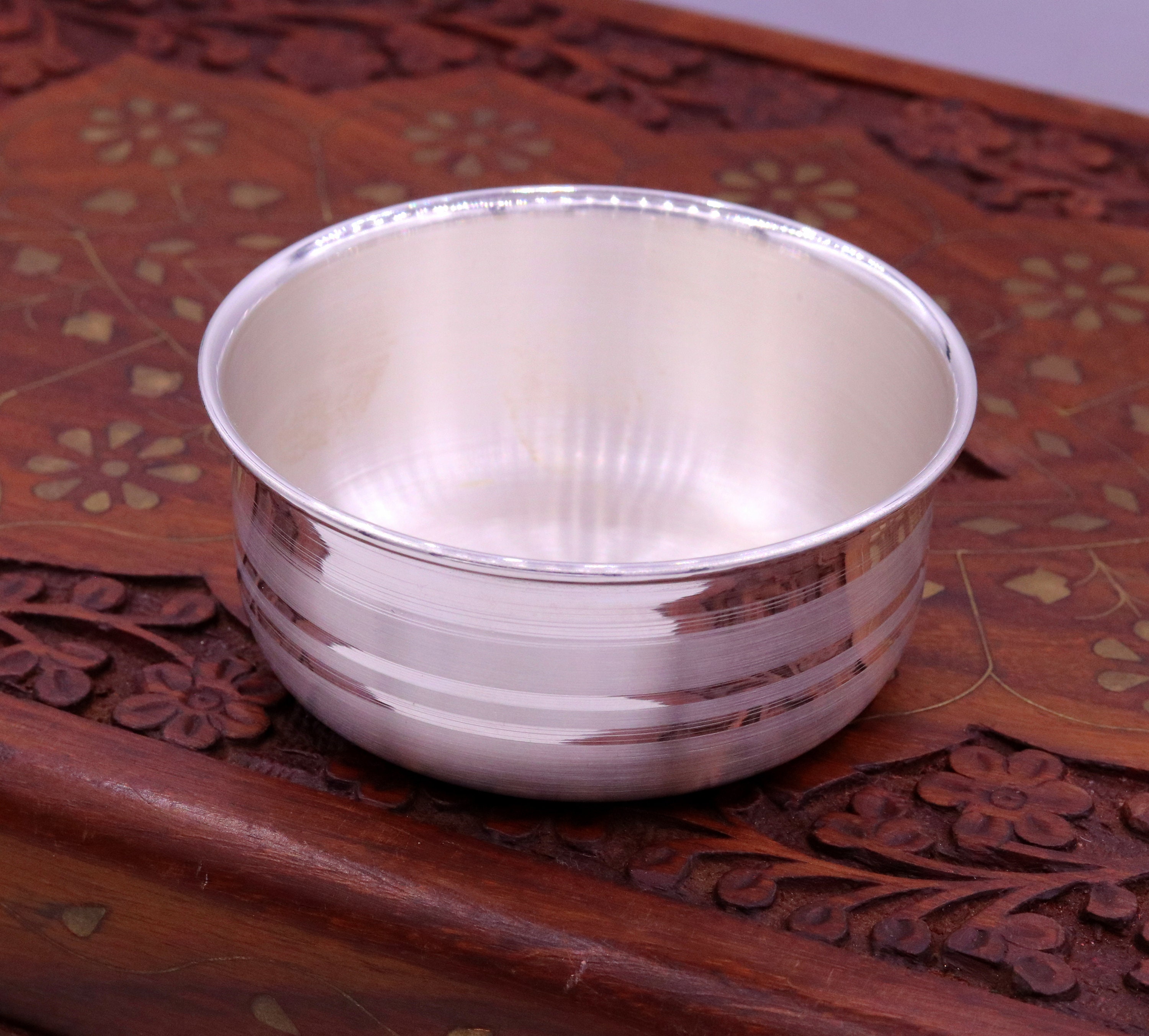Plain Design Handmade 999 Solid Silver Bowl, Silver Vessels, Silver ...