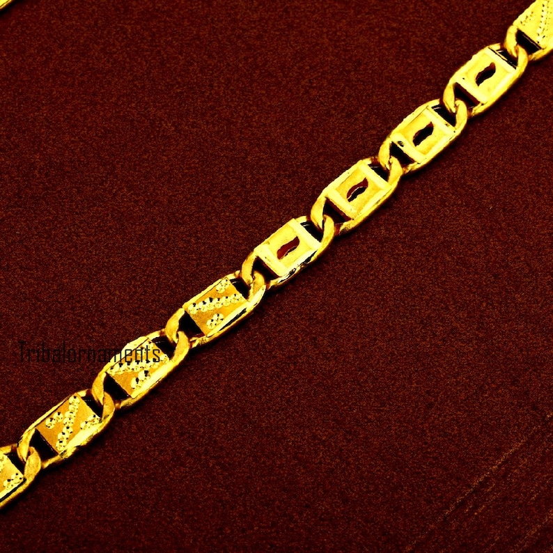 22kt Yellow Gold Customized Design Fabulous Nawabi Chain Best - Etsy