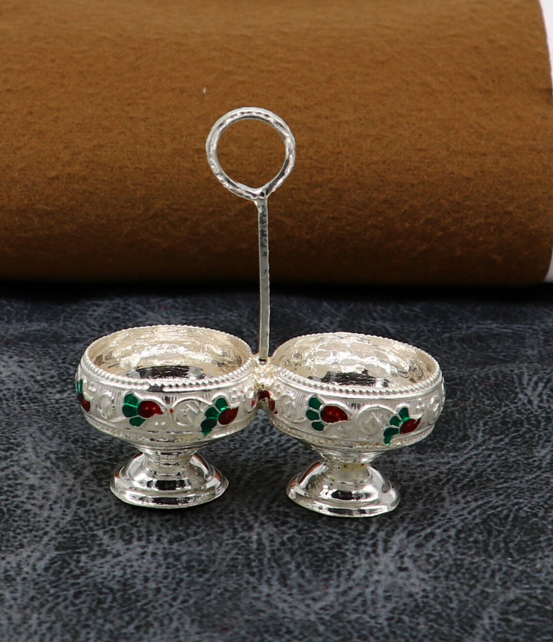 925 Sterling Silver Handmade Customized Work Puja Utensils - Etsy