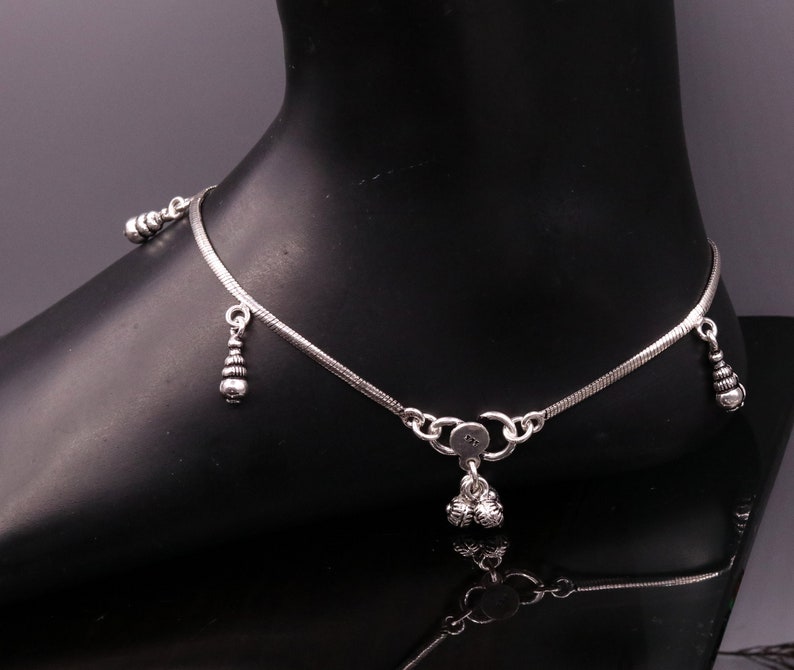 925 Sterling Silver Handmade Snake Chain Anklets Ankle - Etsy