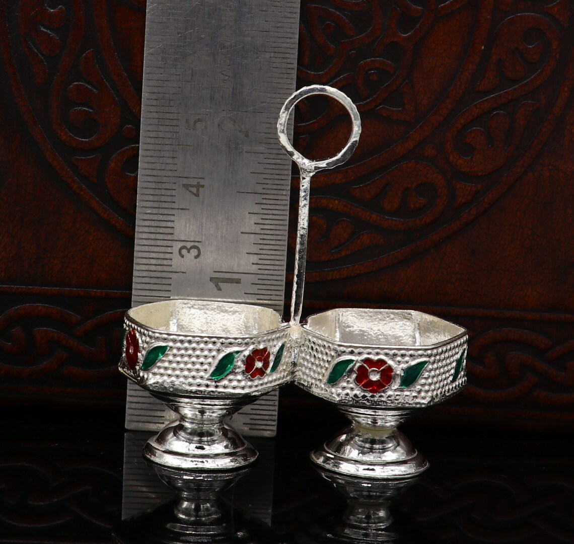 925 Sterling Silver Handmade Customized Work Puja Utensils - Etsy