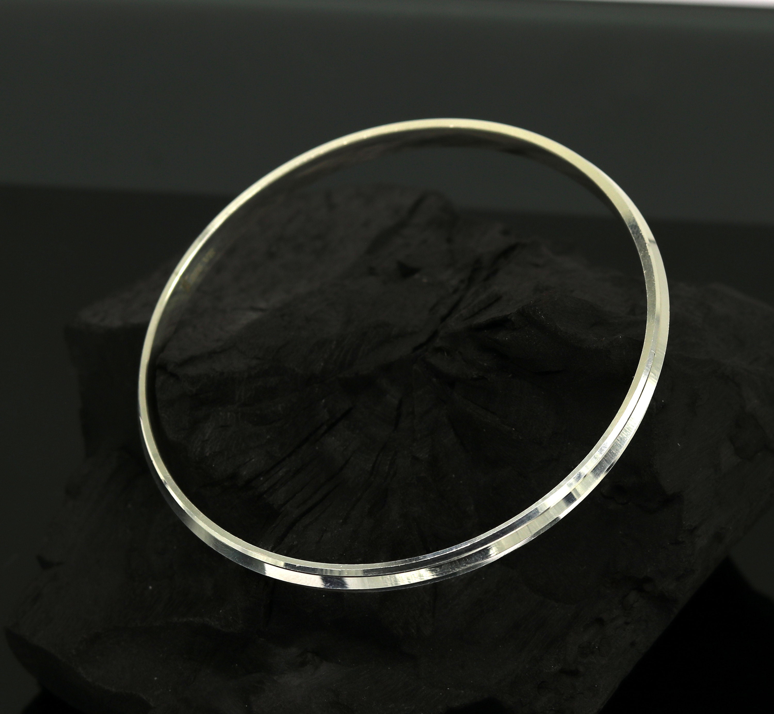 925 sterling silver handmade solid kada bracelet bangle for | Etsy