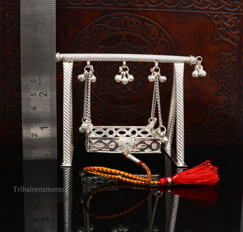 Sterling Silver Handmade Bal Gopala Jhula, Little Krishna Swing, Child ...
