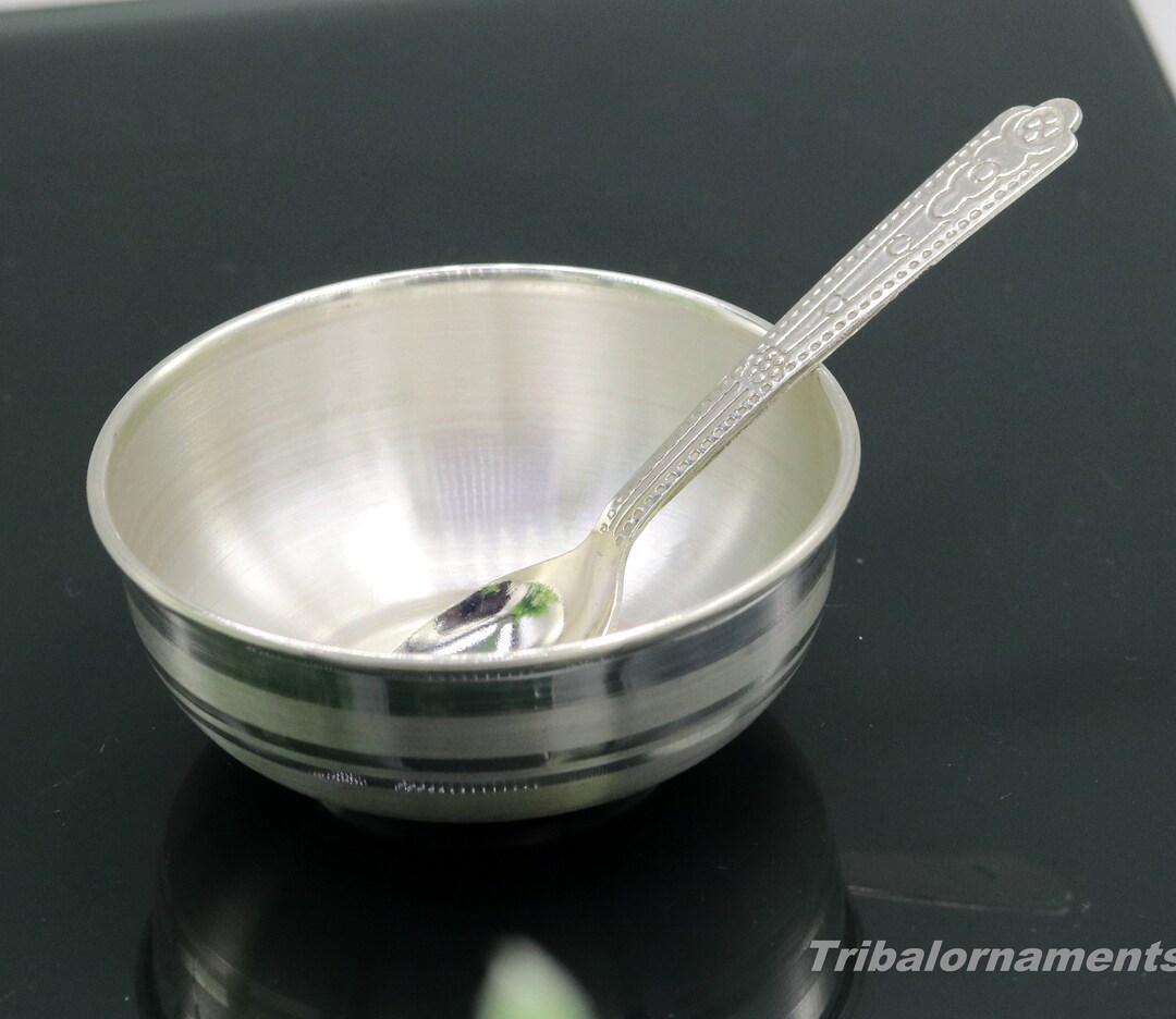 999 Fine Silver Handmade Small Bowl for Baby Feeding Bowl, Pure Silver ...