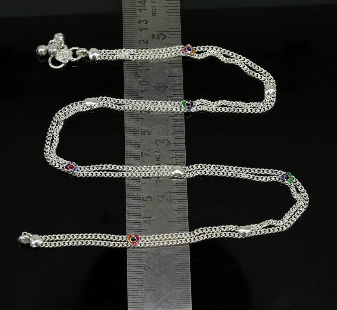18" Long Handmade Sterling Silver Amazing Baby Kids Waist Chain ...