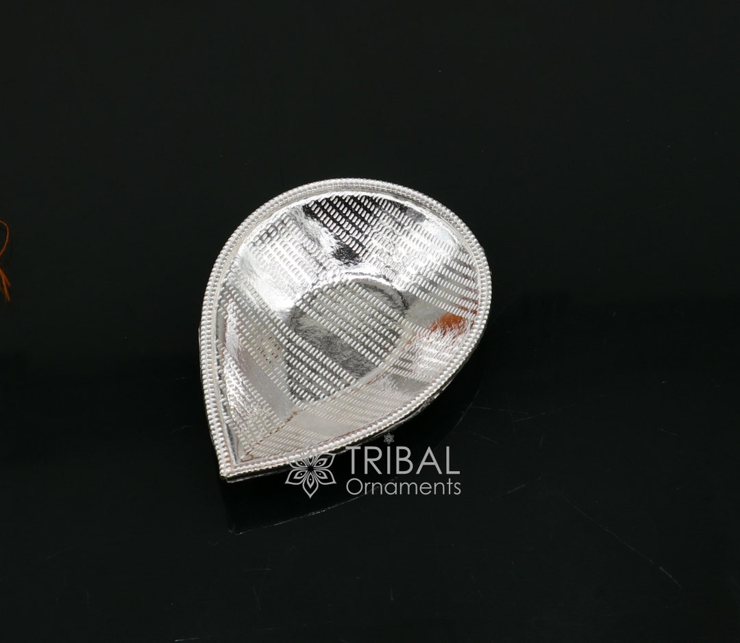 925 Sterling Silver Handmade Tilak Bowl, Sindur Bowl, Kesar Chandan ...