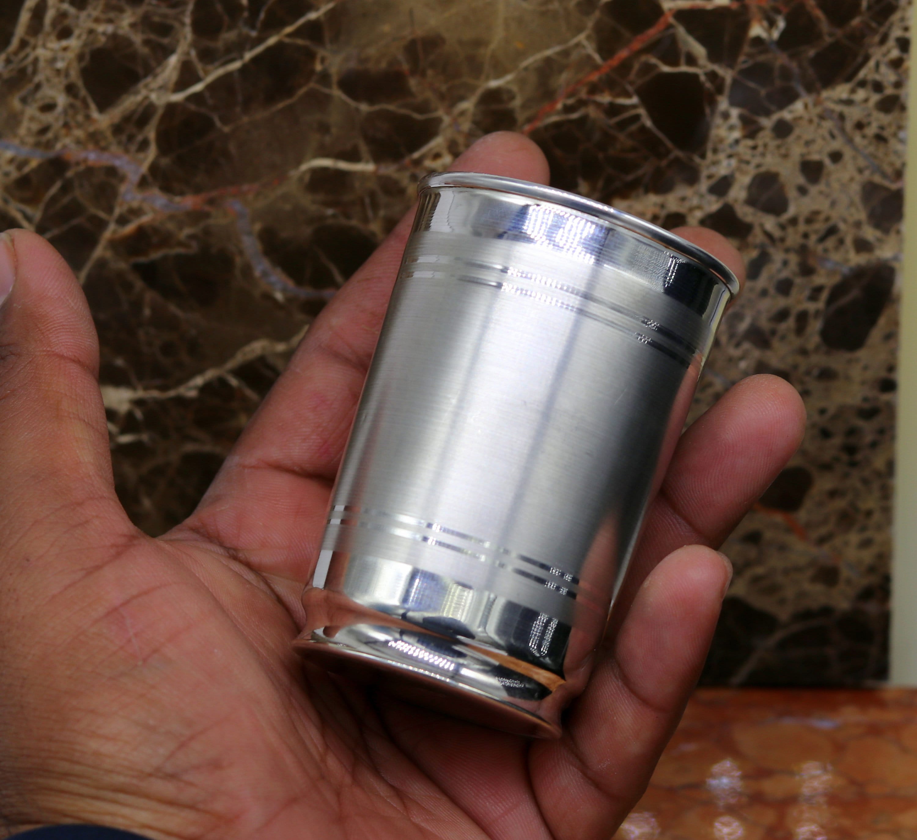 Pure 999 Fine Silver Handmade Vessels Water/milk Glass - Etsy