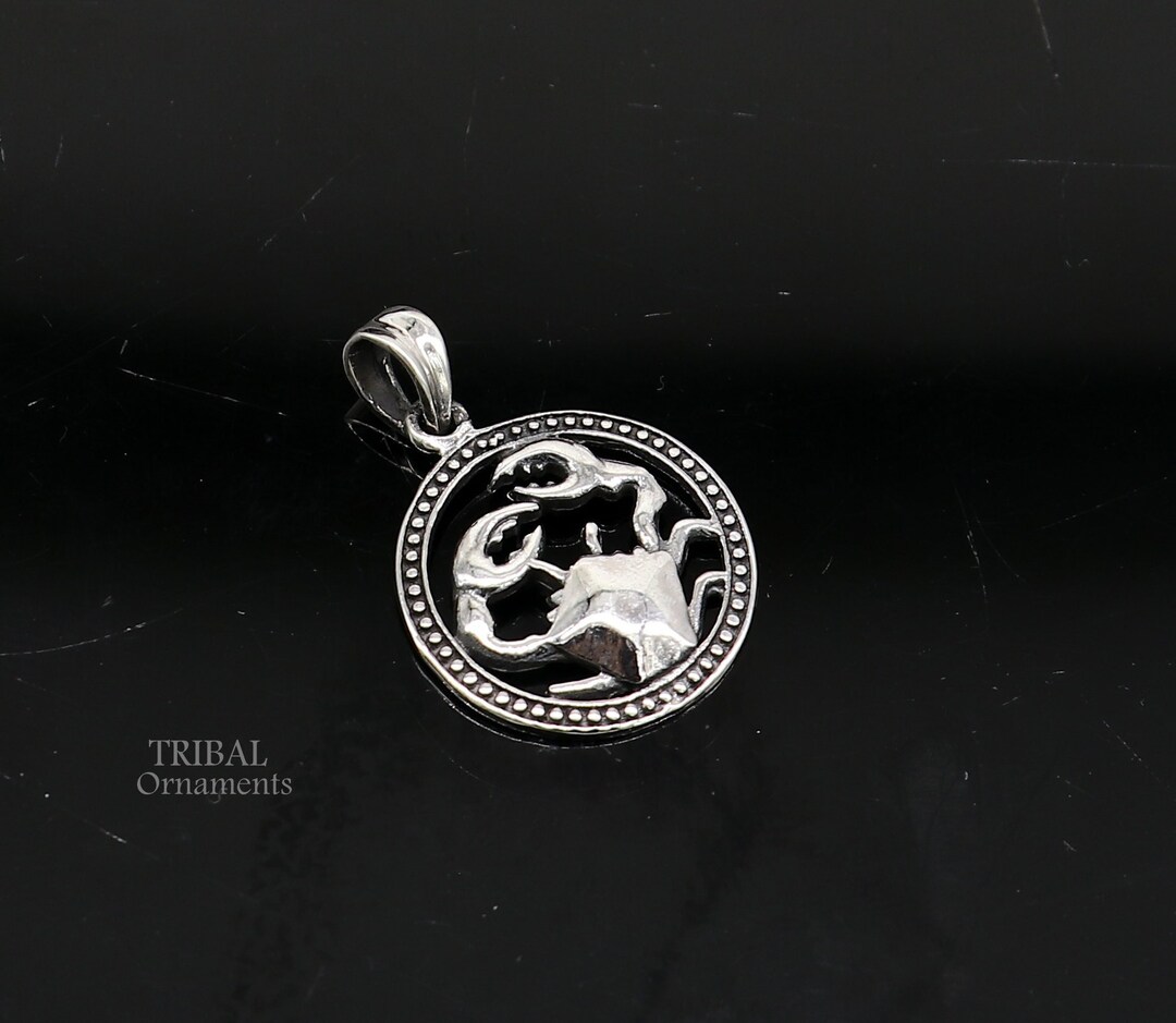 Modern Trendy Zodiac Sign Cancer Symbol Pendant 925 Sterling Silver ...