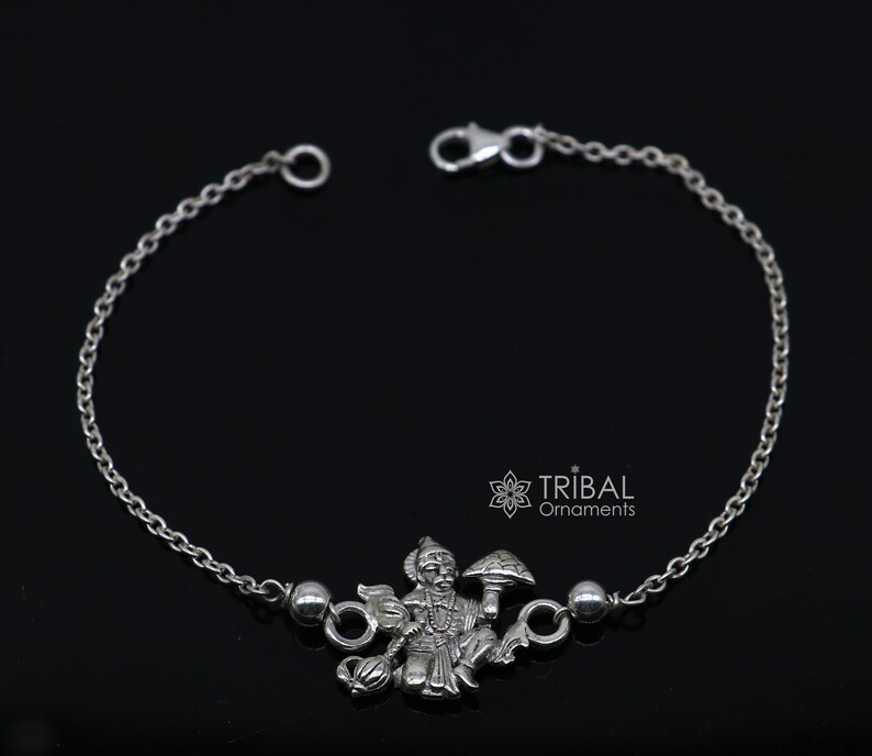 925 Sterling Silver Customized 'hanuman' Rakhi or Bracelet. Best Gift ...