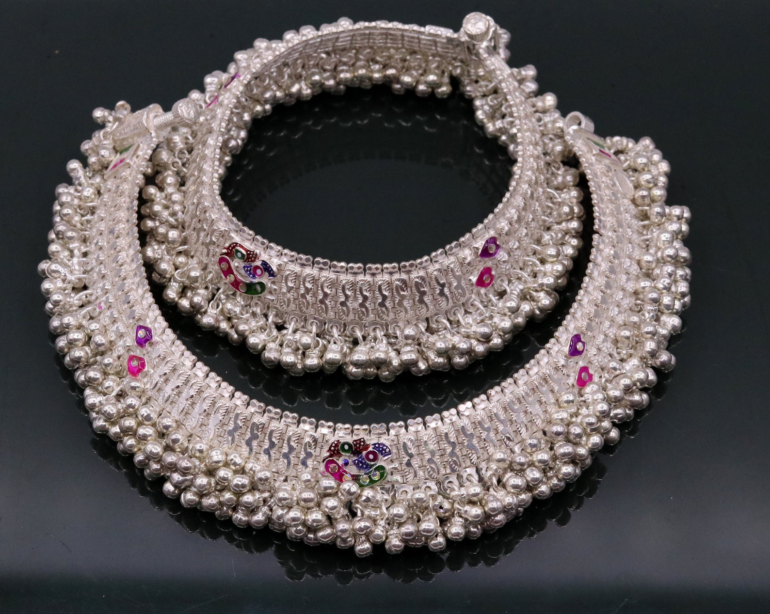 Vintage Design Handmade Solid Silver Heavy Anklet Excellent - Etsy