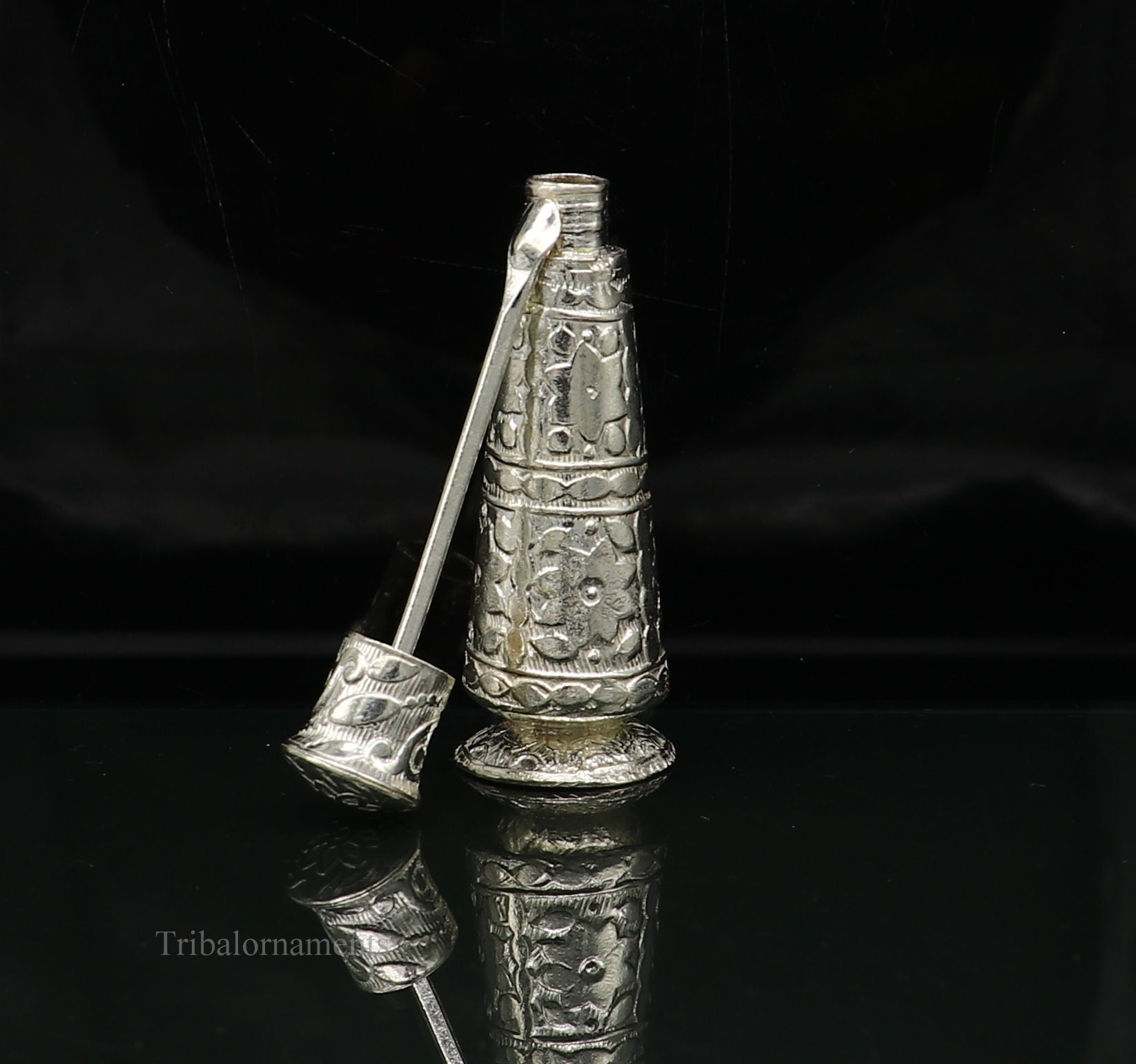 Vintage Antique Design 925 Sterling Silver Sindoor Box Kumkum - Etsy