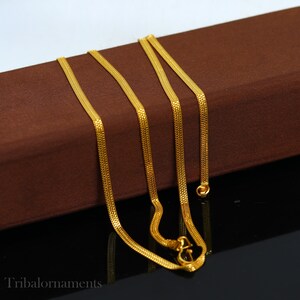 Handmade 22kt Yellow Gold Multi Box Chain Custom Work Highway Chain ...