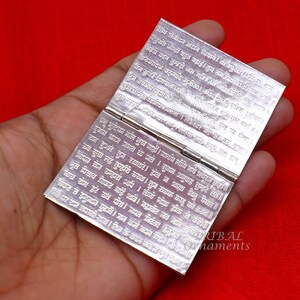 925 Sterling Silver Handmade Complete Shree Hanuman Chalisa With Arti ...