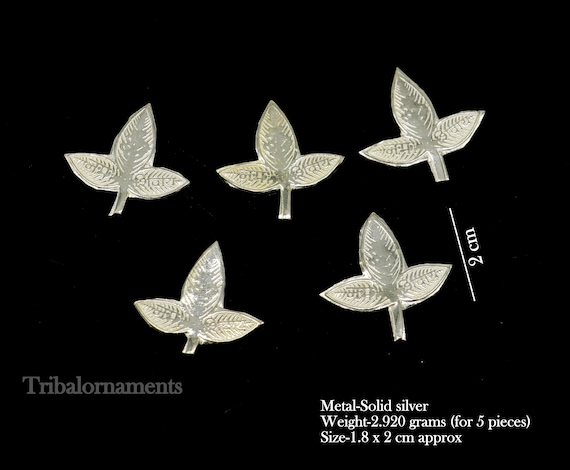 2 Cm Lord Shiva Bel Patra Solid Silver Handmade Solid Belva | Etsy