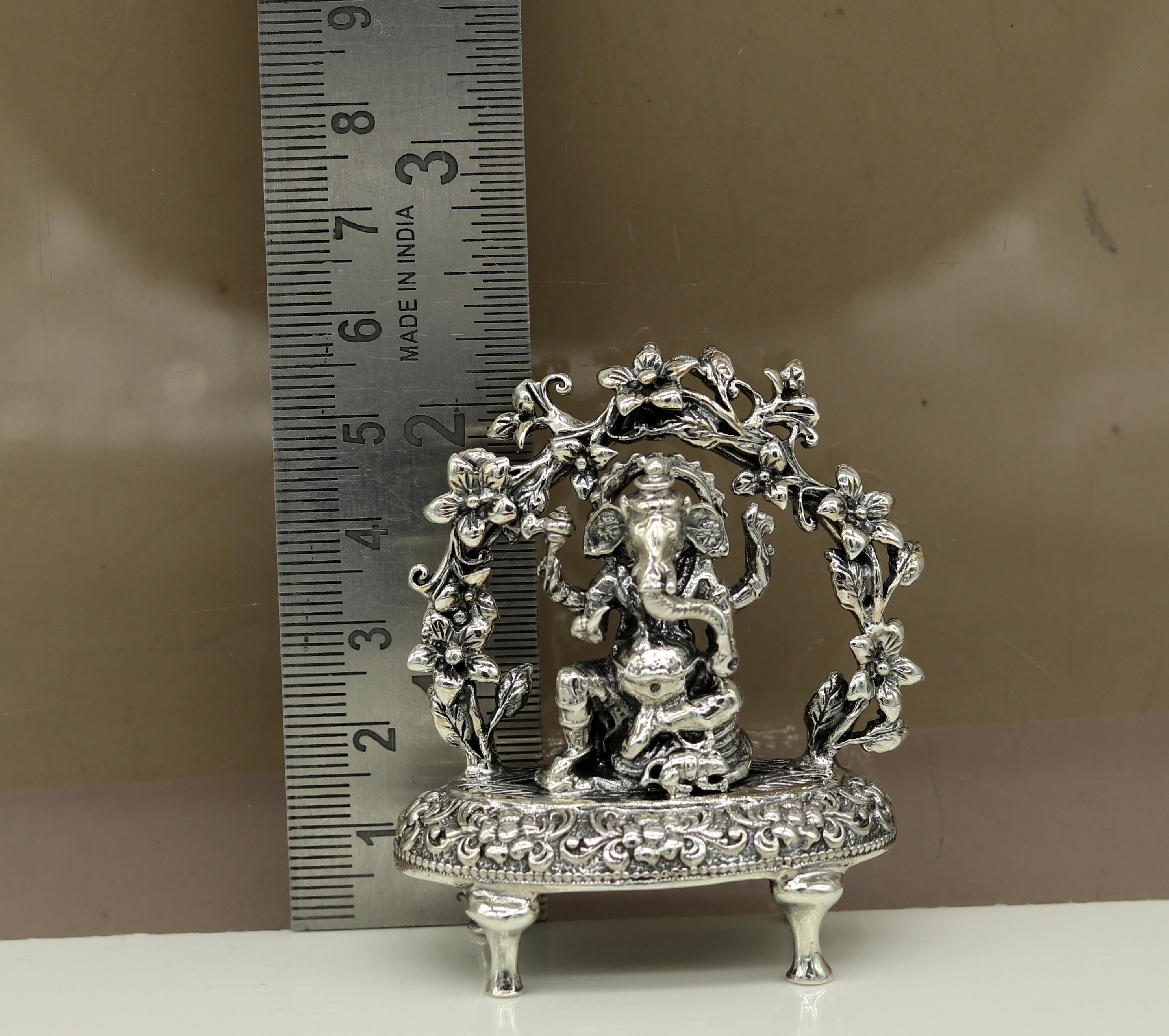 925 Sterling Silver Lord Ganesh Idol Pooja Articles Indian | Etsy